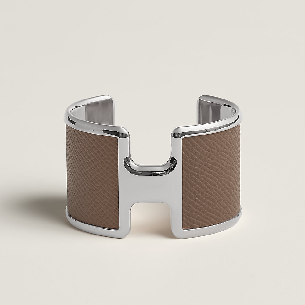 Olympe cuff bracelet - Beige | Hermès UK