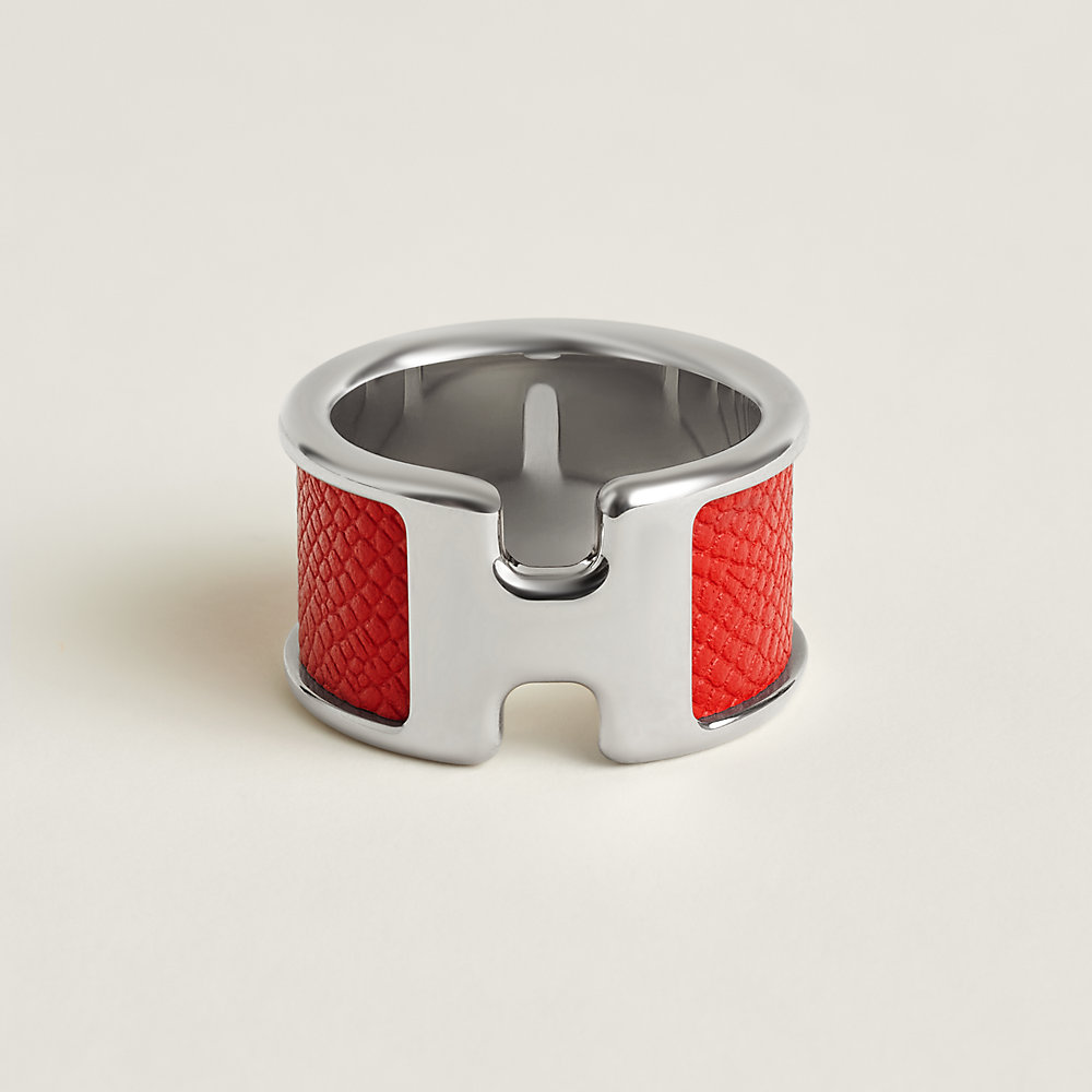 Olympe ring, large model - Red | Hermès UK