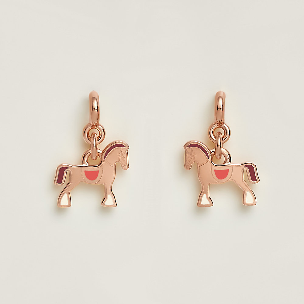 Orecchini Cheval - Rosso | Hermès Italia