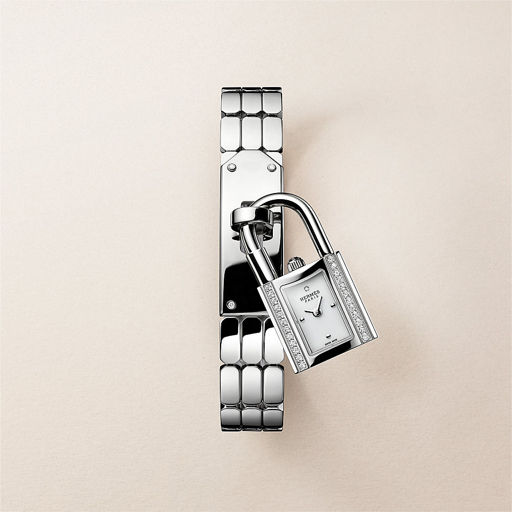 Orologio Kelly, Modello mini, 16 mm - Bianco | Hermès Italia