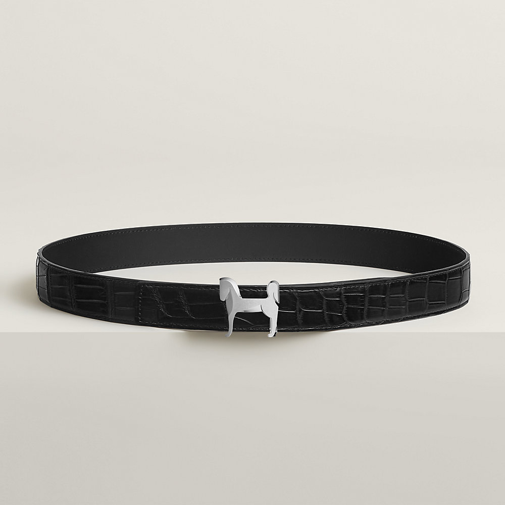 Panache belt buckle & Leather strap 32 mm | Hermès Australia