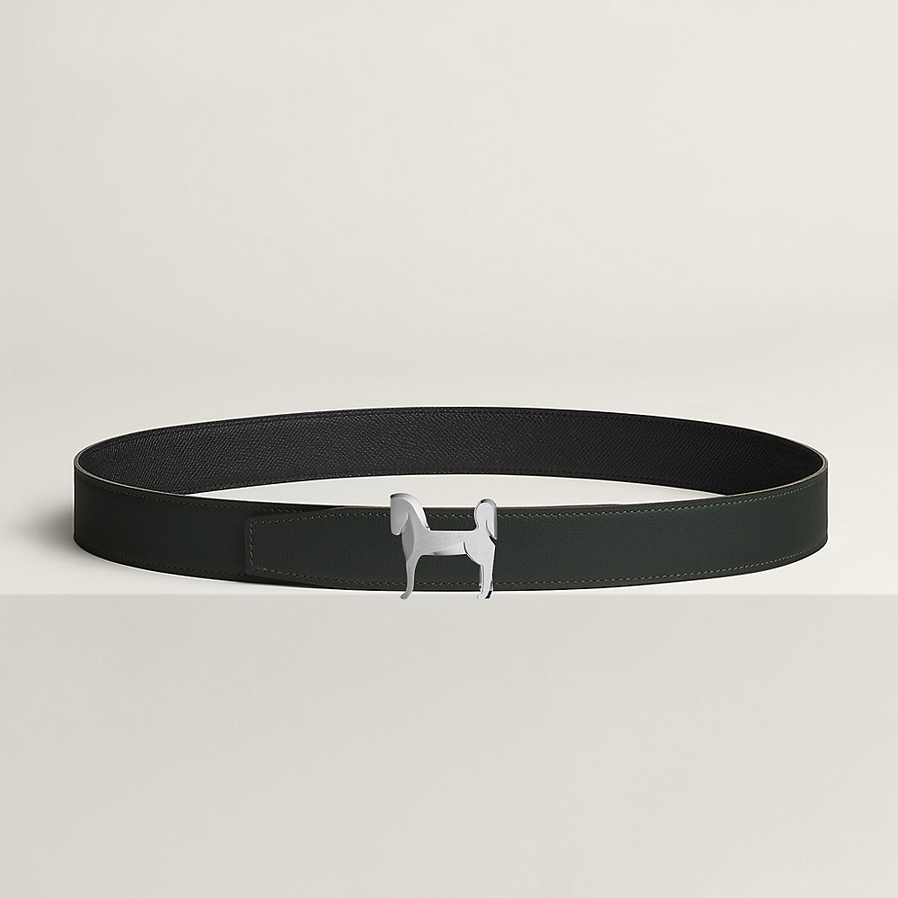 Panache belt buckle & Reversible leather strap 32 mm | Hermès UK