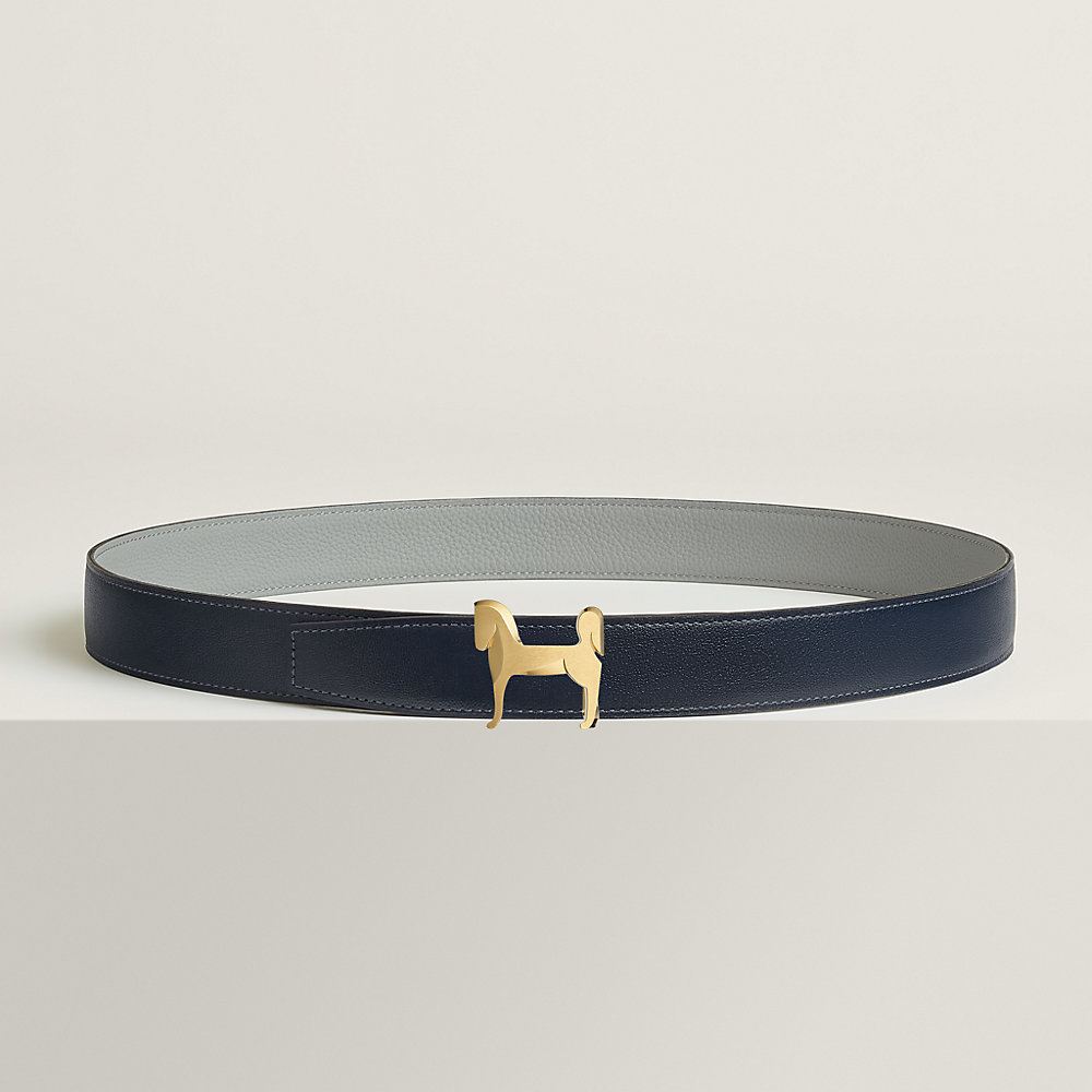 Panache belt buckle & Reversible leather strap 32 mm | Hermès UK