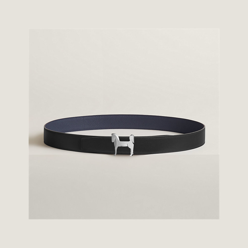 Panache belt buckle & Reversible leather strap 32 mm | Hermès Australia