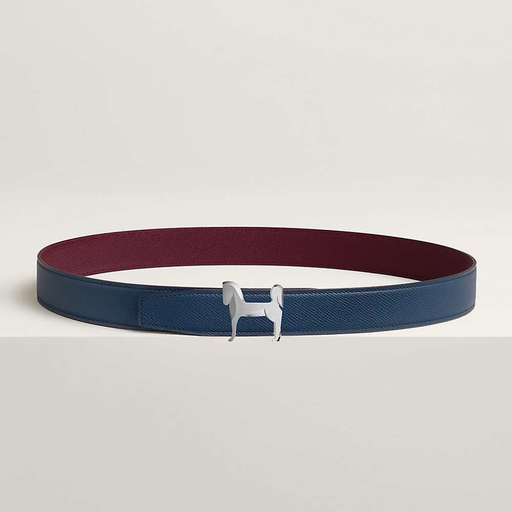 Panache belt buckle & Reversible leather strap 32 mm | Hermès USA