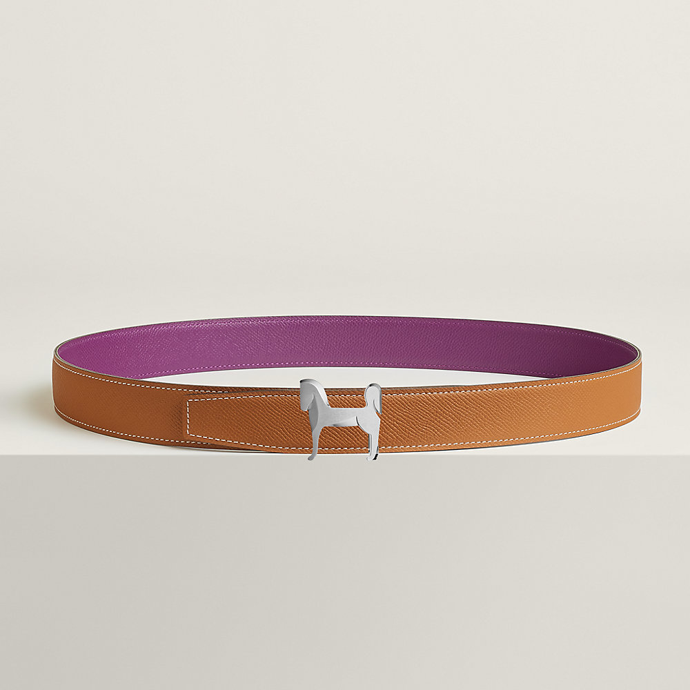 Panache belt buckle & Reversible leather strap 32 mm | Hermès UK