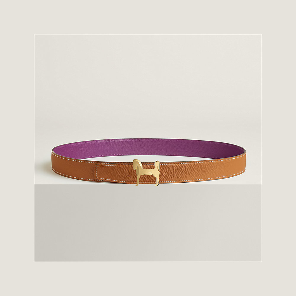Panache belt buckle & Reversible leather strap 32 mm | Hermès UK
