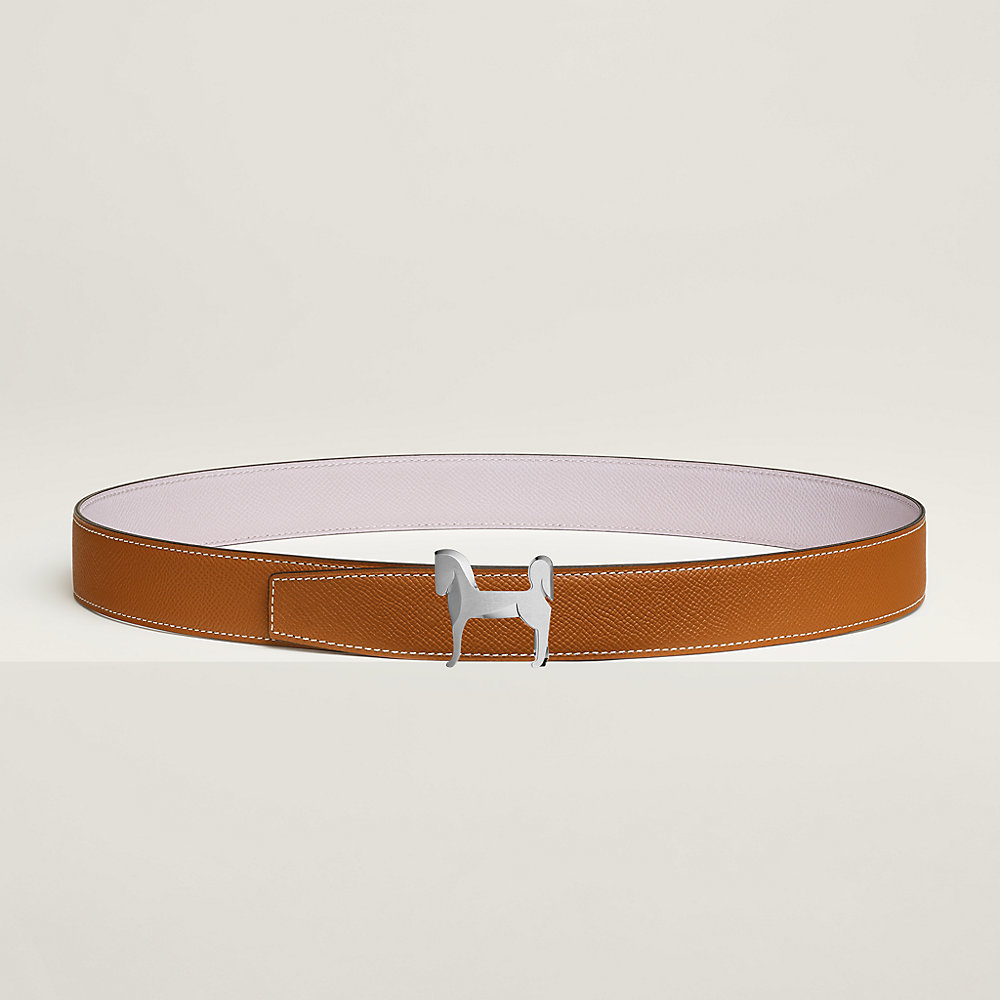 Panache belt buckle & Reversible leather strap 32 mm | Hermès UK