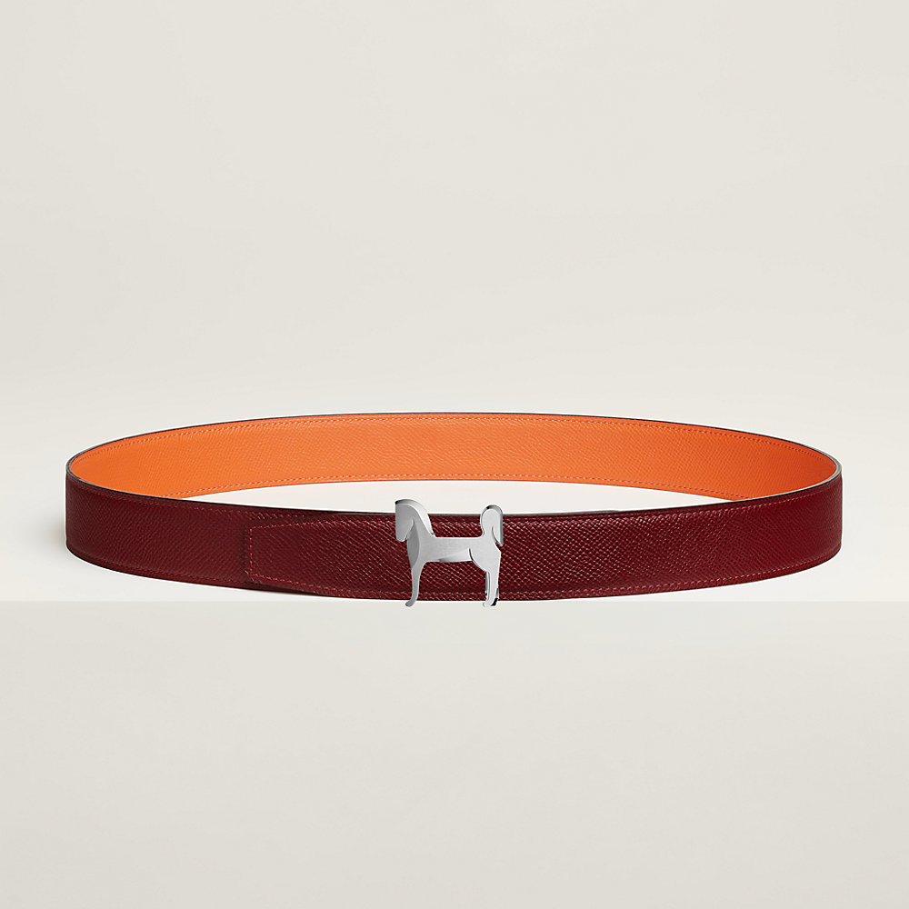 Panache belt buckle & Reversible leather strap 32 mm | Hermès USA