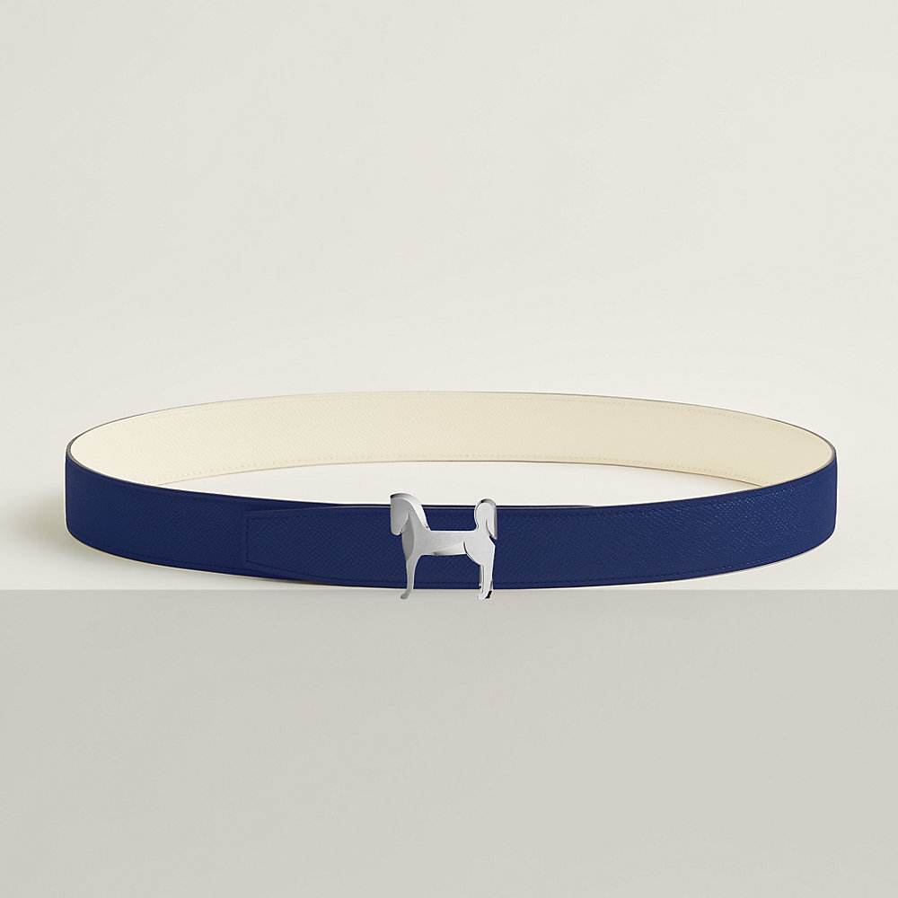 Panache belt buckle & Reversible leather strap 32 mm | Hermès UK