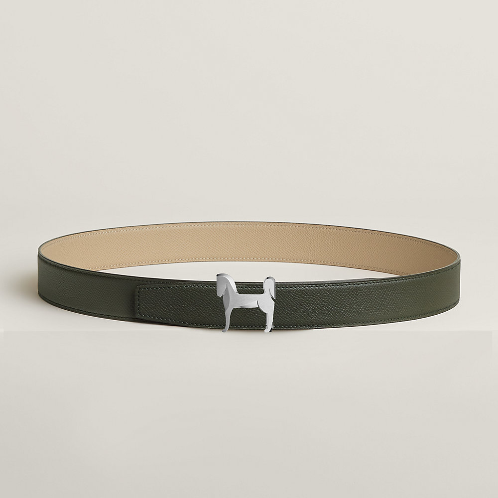 Panache belt buckle & Reversible leather strap 32 mm | Hermès Australia