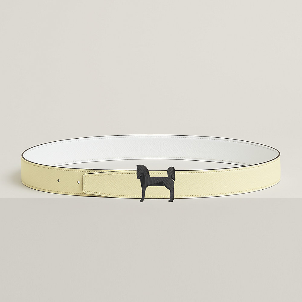 Panache Zebre belt buckle & Reversible leather strap 32 mm | Hermès ...