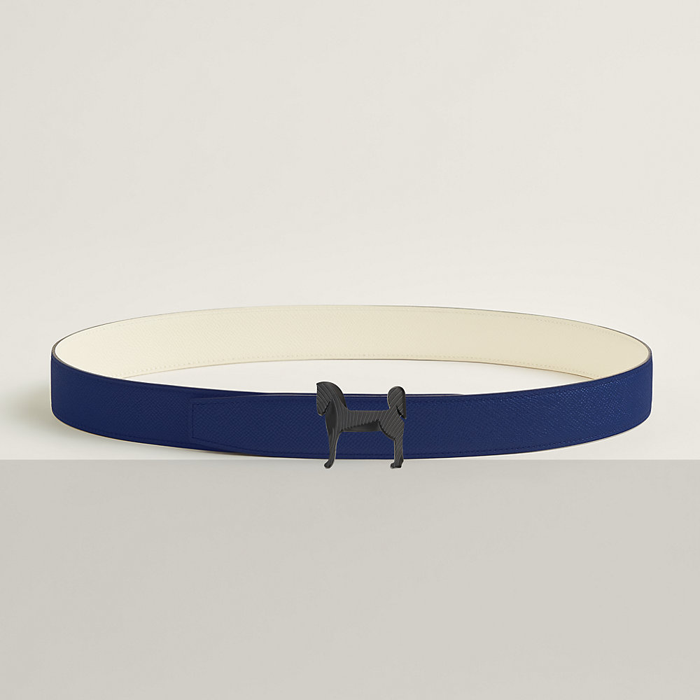Panache Zebre belt buckle & Reversible leather strap 32 mm | Hermès USA