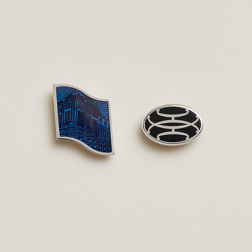 Parade pin set - Blue | Hermès Singapore