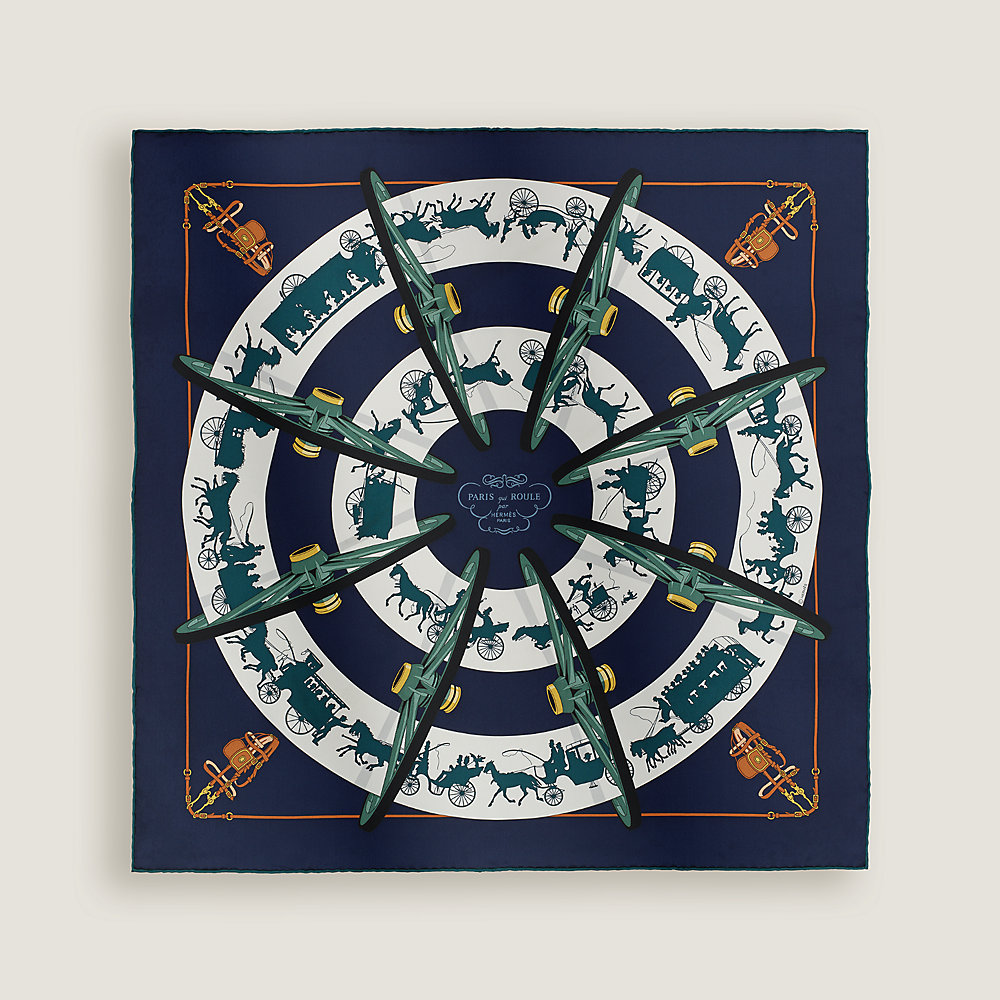 Paris Qui Roule scarf 70 - Purple | Hermès UK