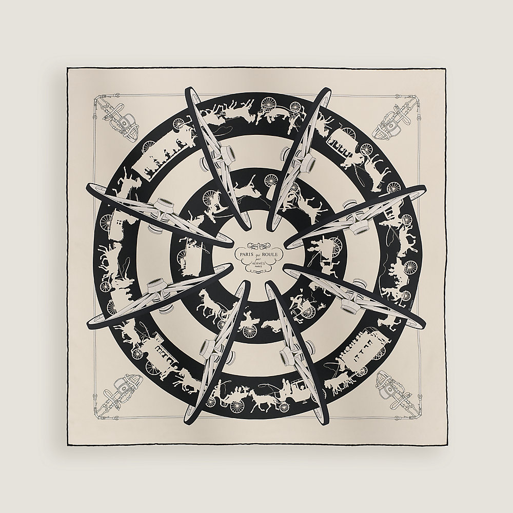 Paris Qui Roule scarf 70 - Purple | Hermès UK