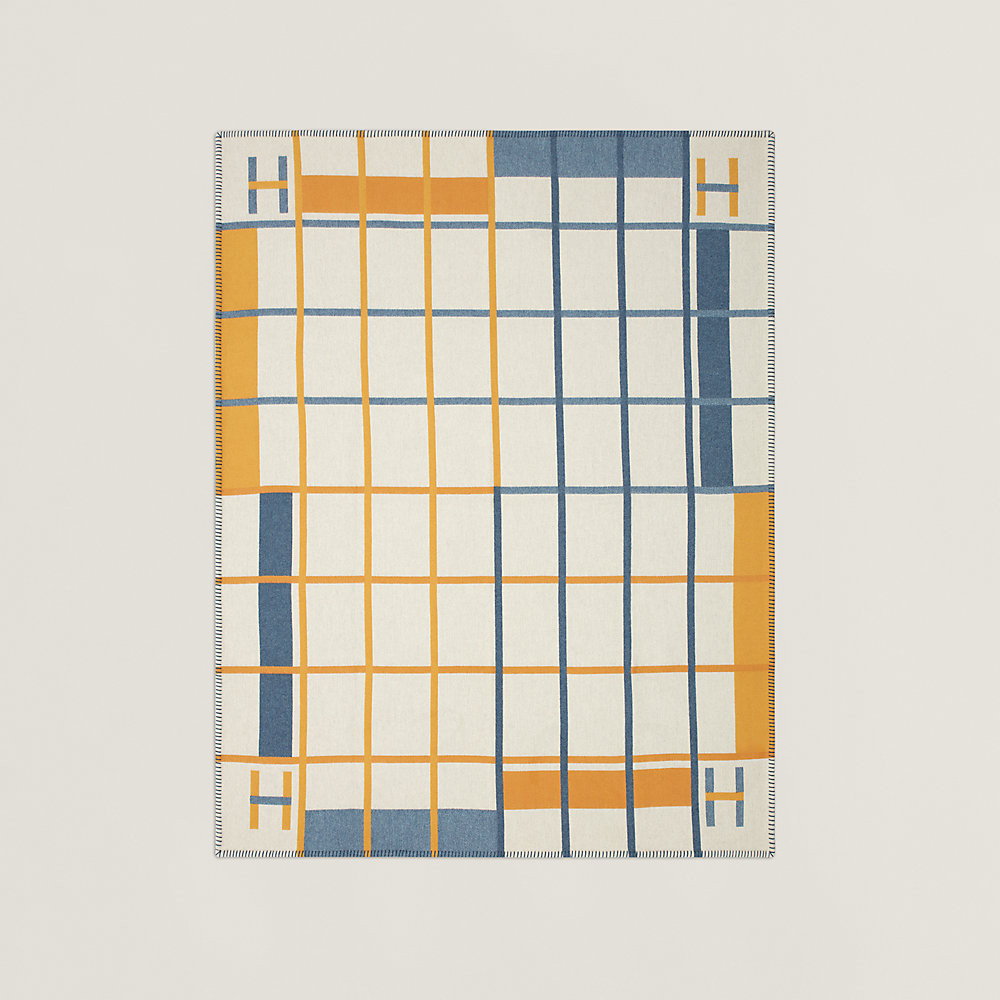 Plaid Avalon Clairière Square - Beige | Hermès France