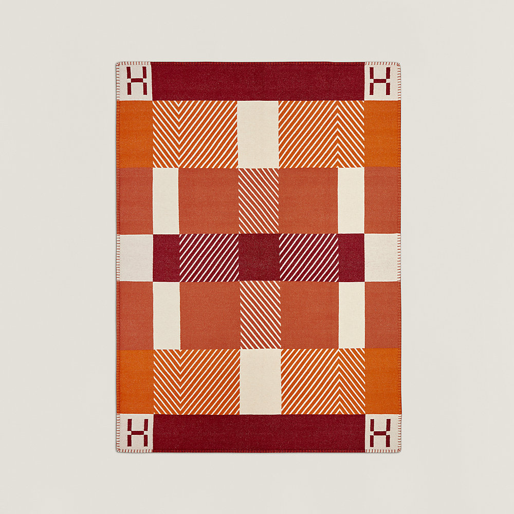 Plaid Avalon Zellige - Arancione | Hermès Italia