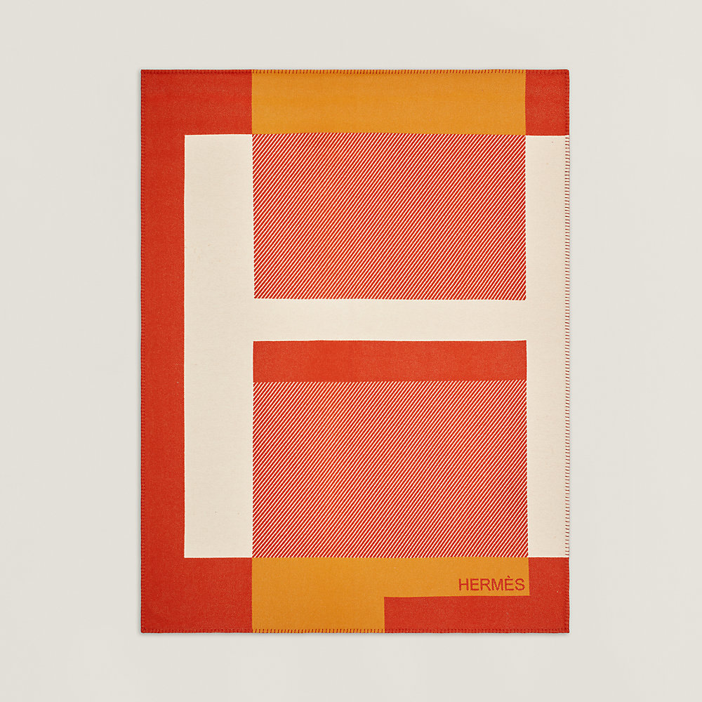 Plaid H Riviera - Orange | Hermès France