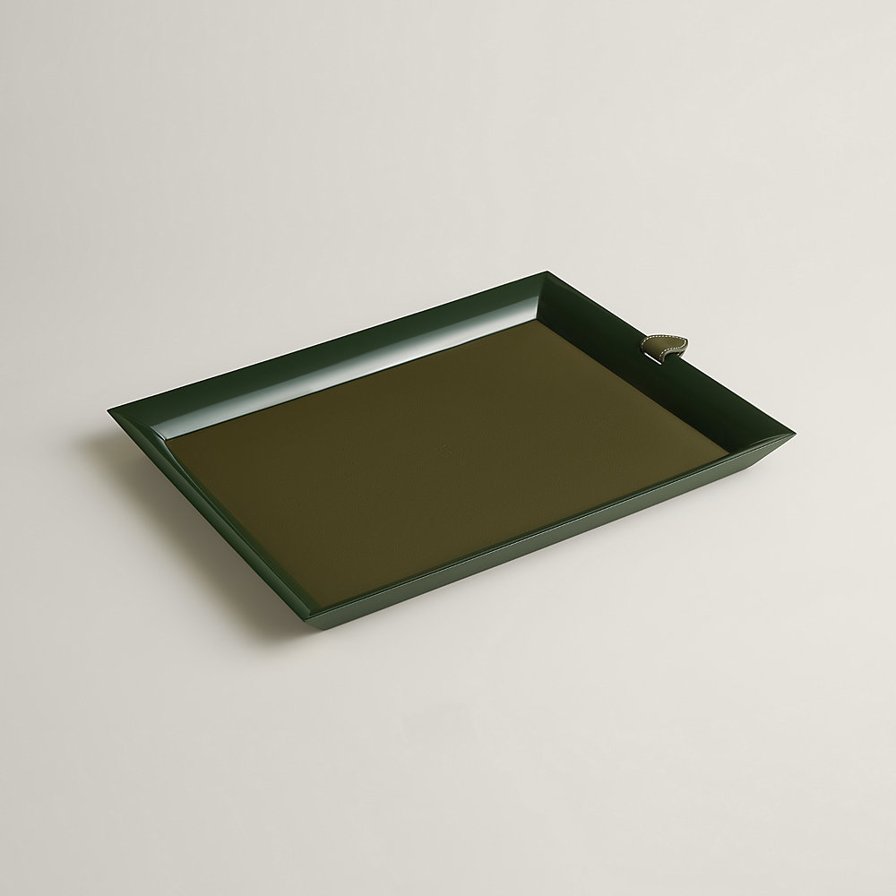 Plateau Atrium, moyen modèle - Vert | Hermès France