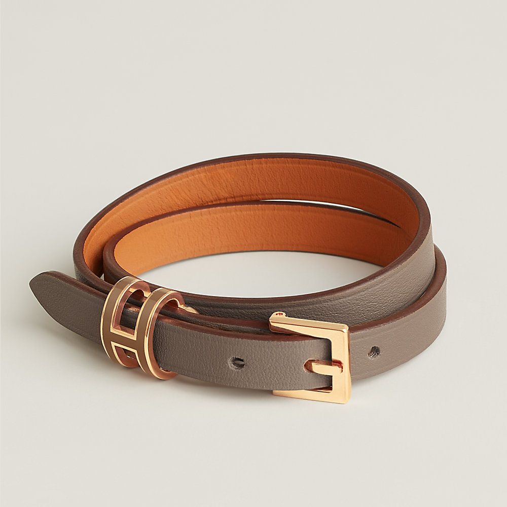 Pop H Double Tour bracelet - Beige | Hermès USA