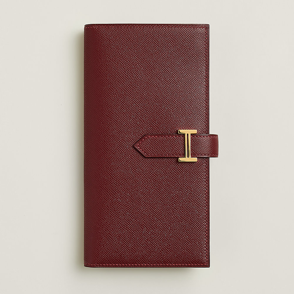 Portefeuille Béarn Soufflet - Rouge | Hermès Belgique