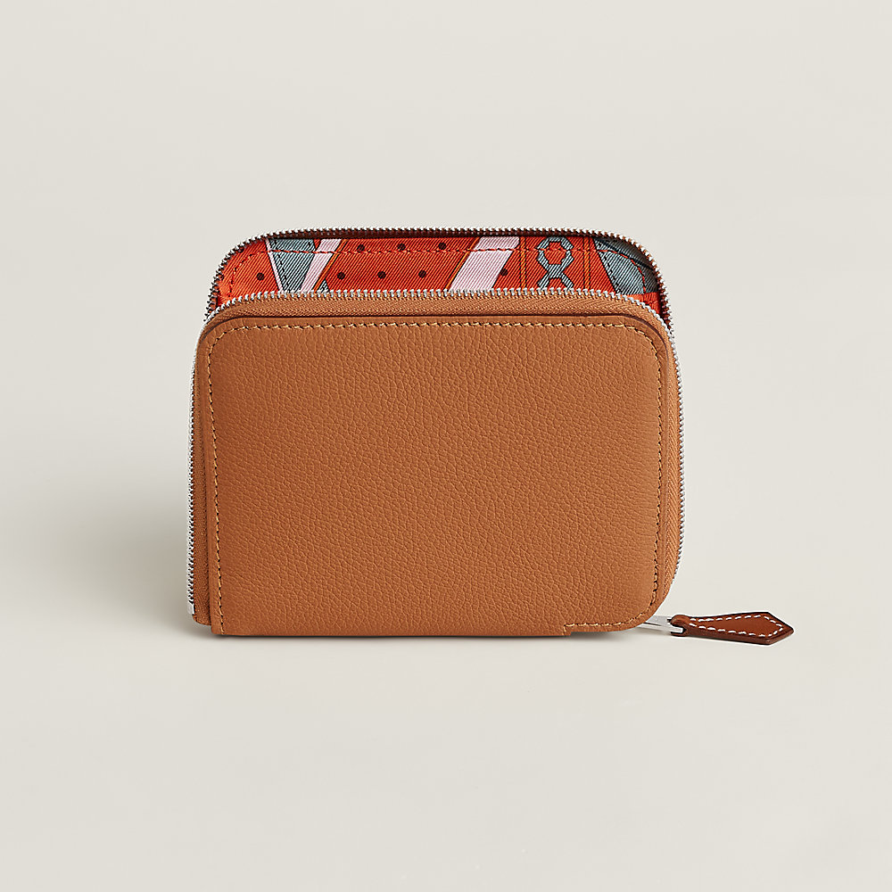 Portefeuille Silk'In Compact - Beige | Hermès Canada