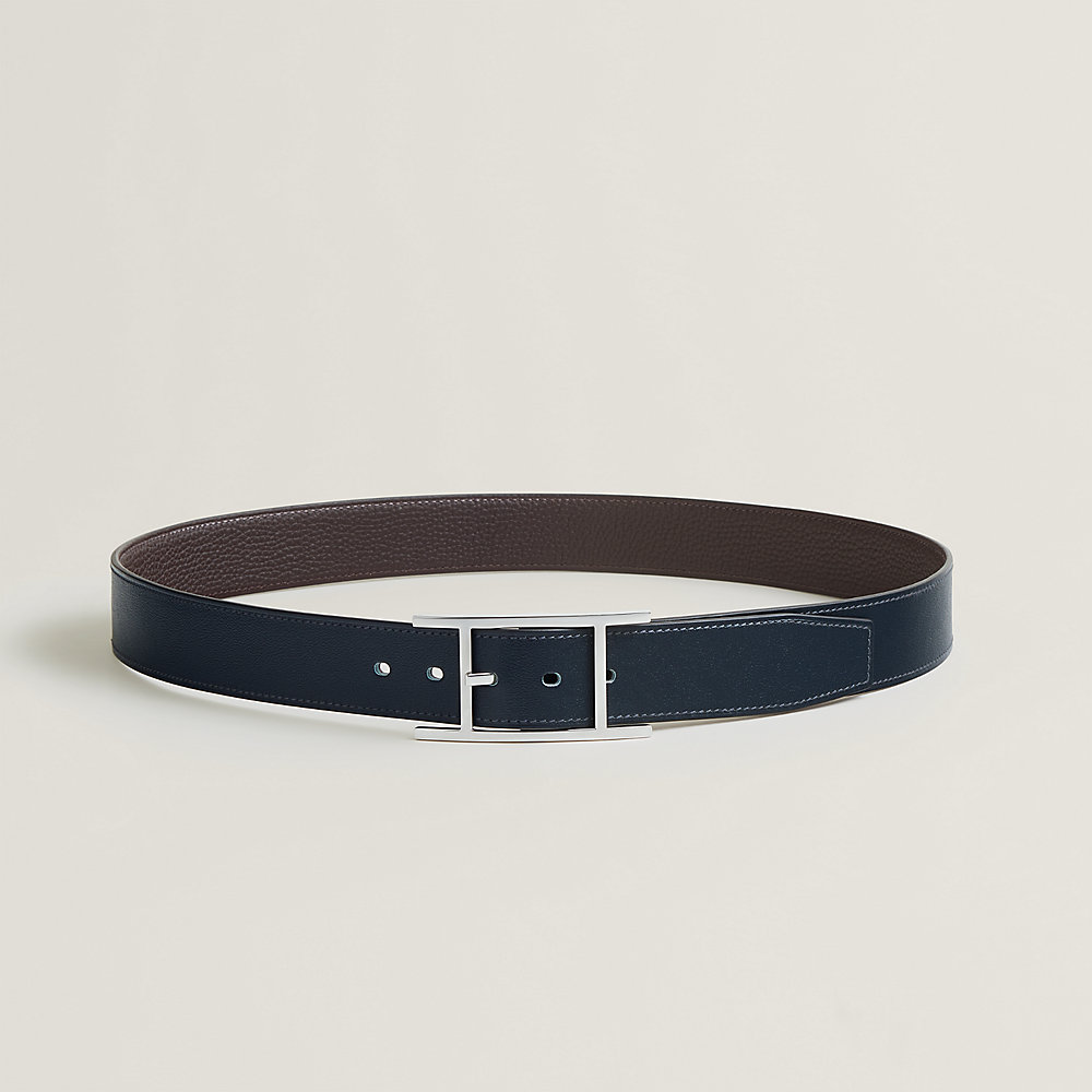 Quentin 32 reversible belt - Blue | Hermès Sweden