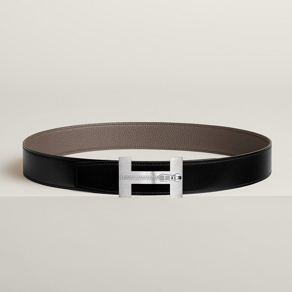 Quizz Ferme-Tout belt buckle & Reversible leather strap 38 mm | Hermès USA