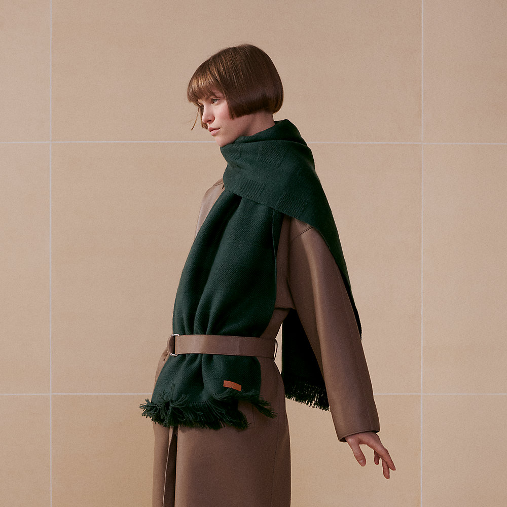 Rayee H stole - Green | Hermès Thailand