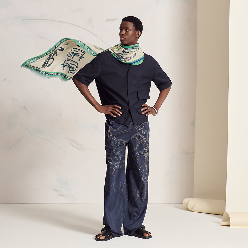 Rectangle Lettres Equestres - Vert | Hermès France