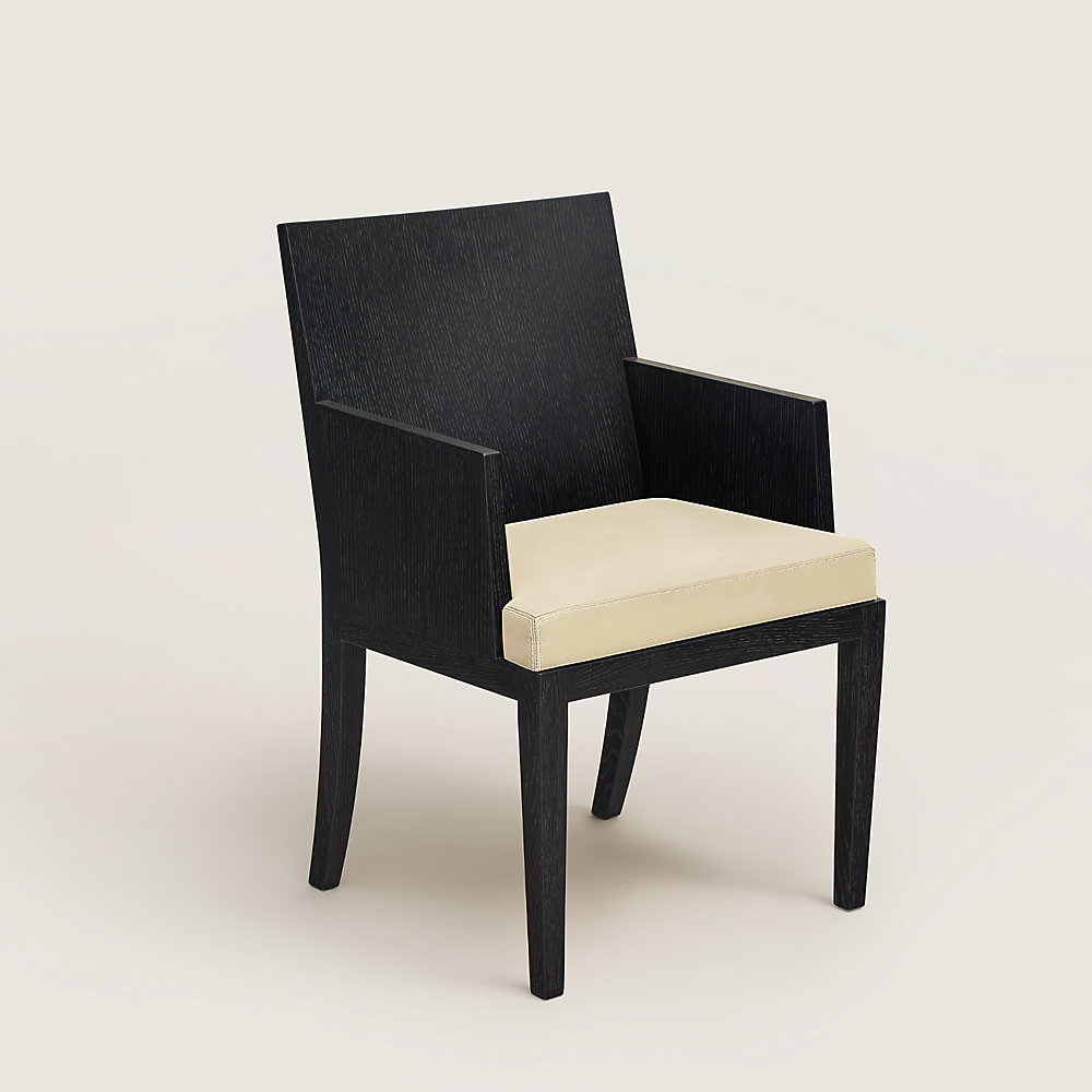 Reeditions Jean-Michel Frank par Hermès dining chair with armrests | Hermès UK
