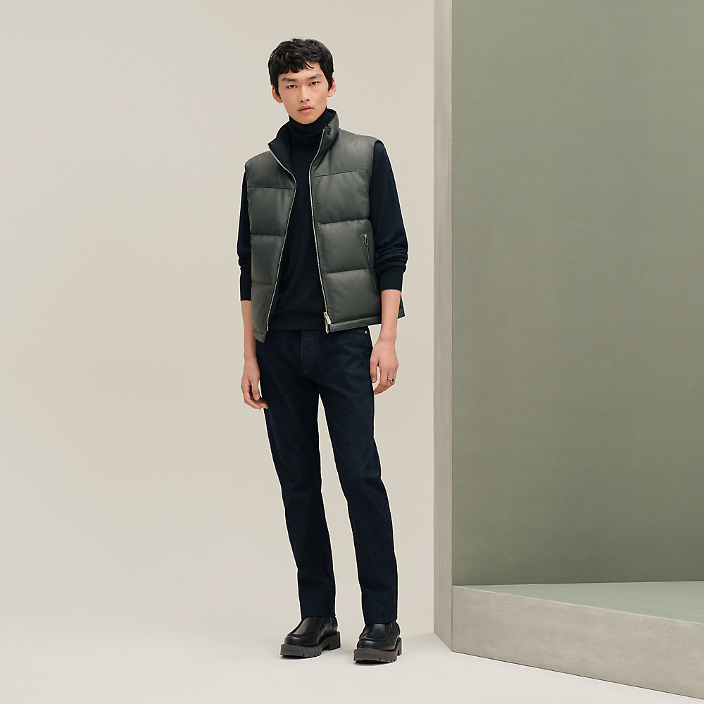 Reversible quilted vest - Beige - 60 | Hermès Netherlands