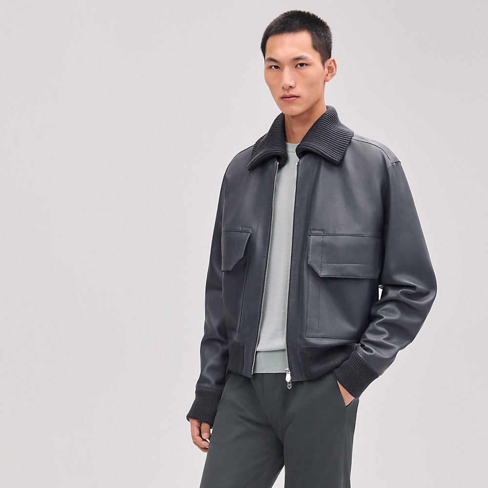 Rib-trim jacket | Hermès Portugal