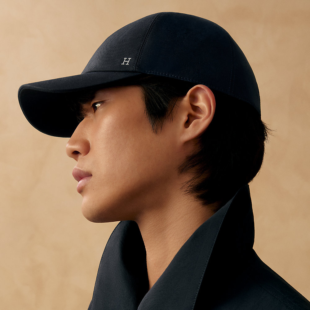 Riley H Droit cap - Blue | Hermès UK