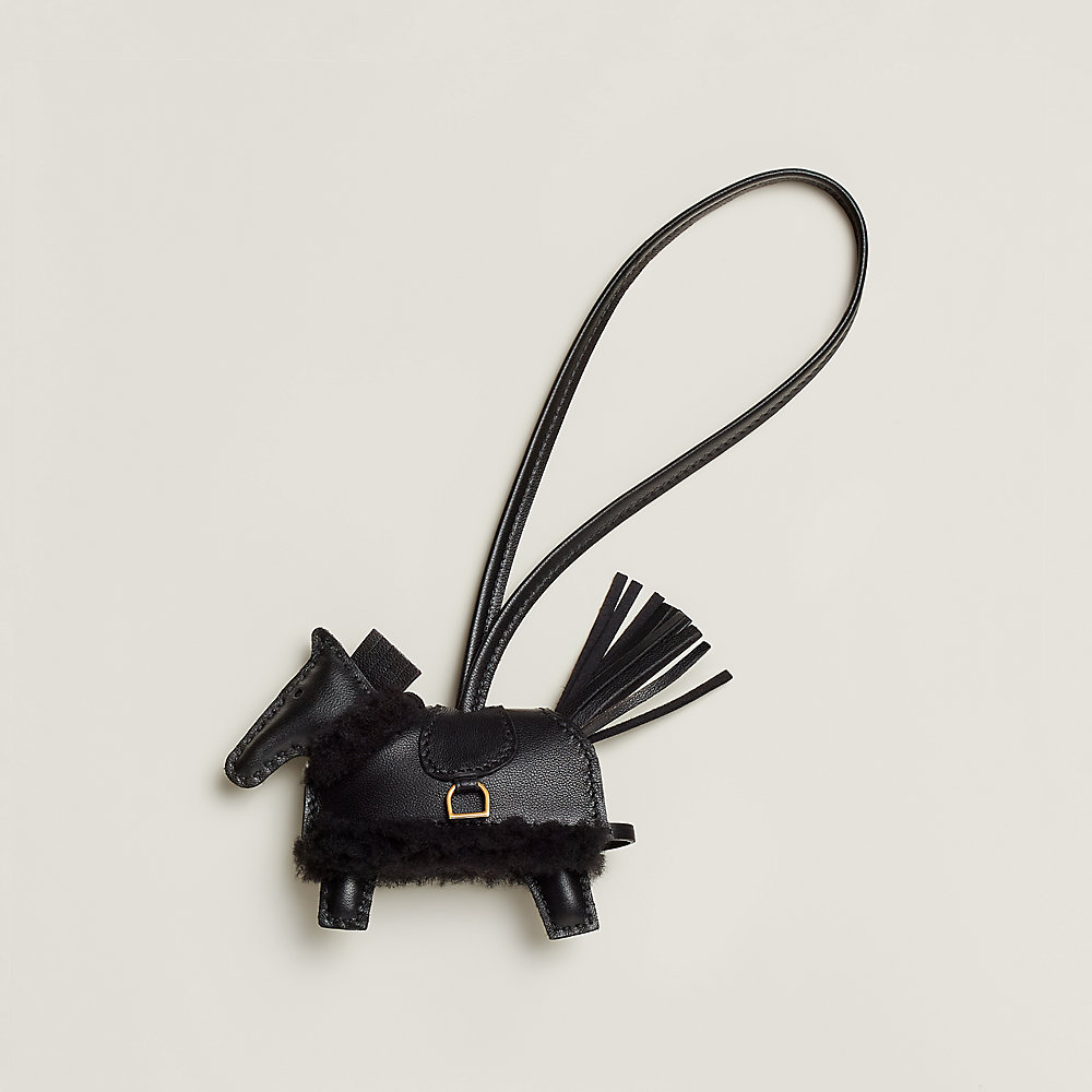 Rodeo Robeo Pluch PM charm - Black | Hermès Australia