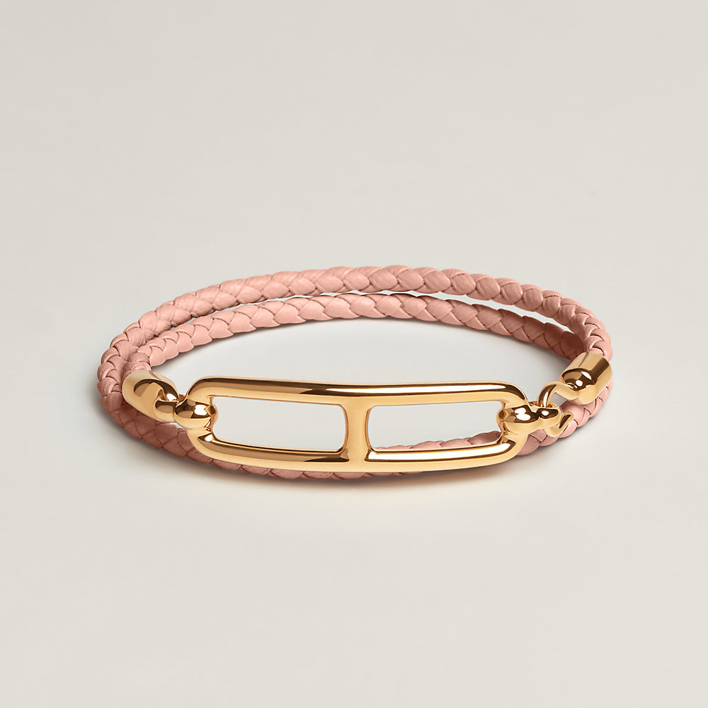 Roulis Double Tour bracelet - Pink | Hermès UK