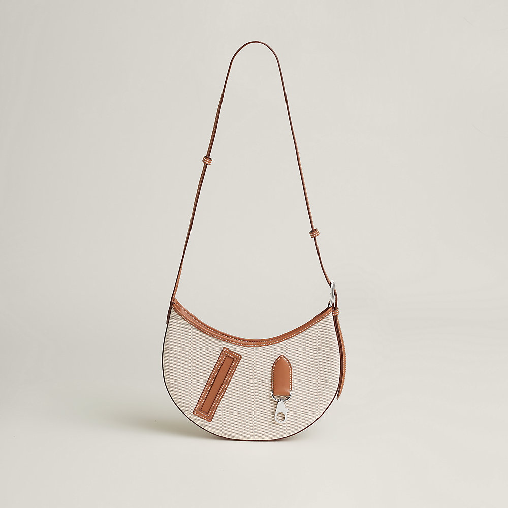 Sac P'tit Arçon Toile & Cuir - Beige | Hermès Canada