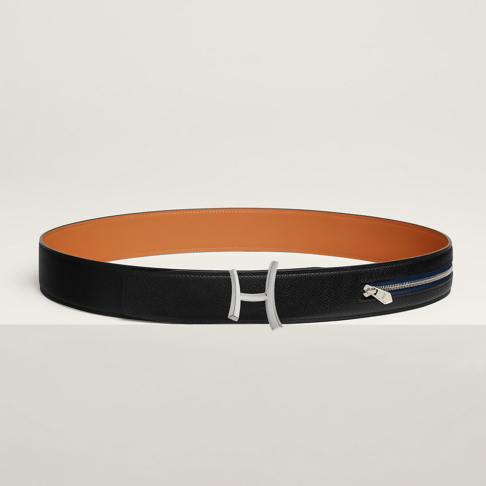 Script belt buckle & Cache-Tout leather strap 38 mm | Hermès UK