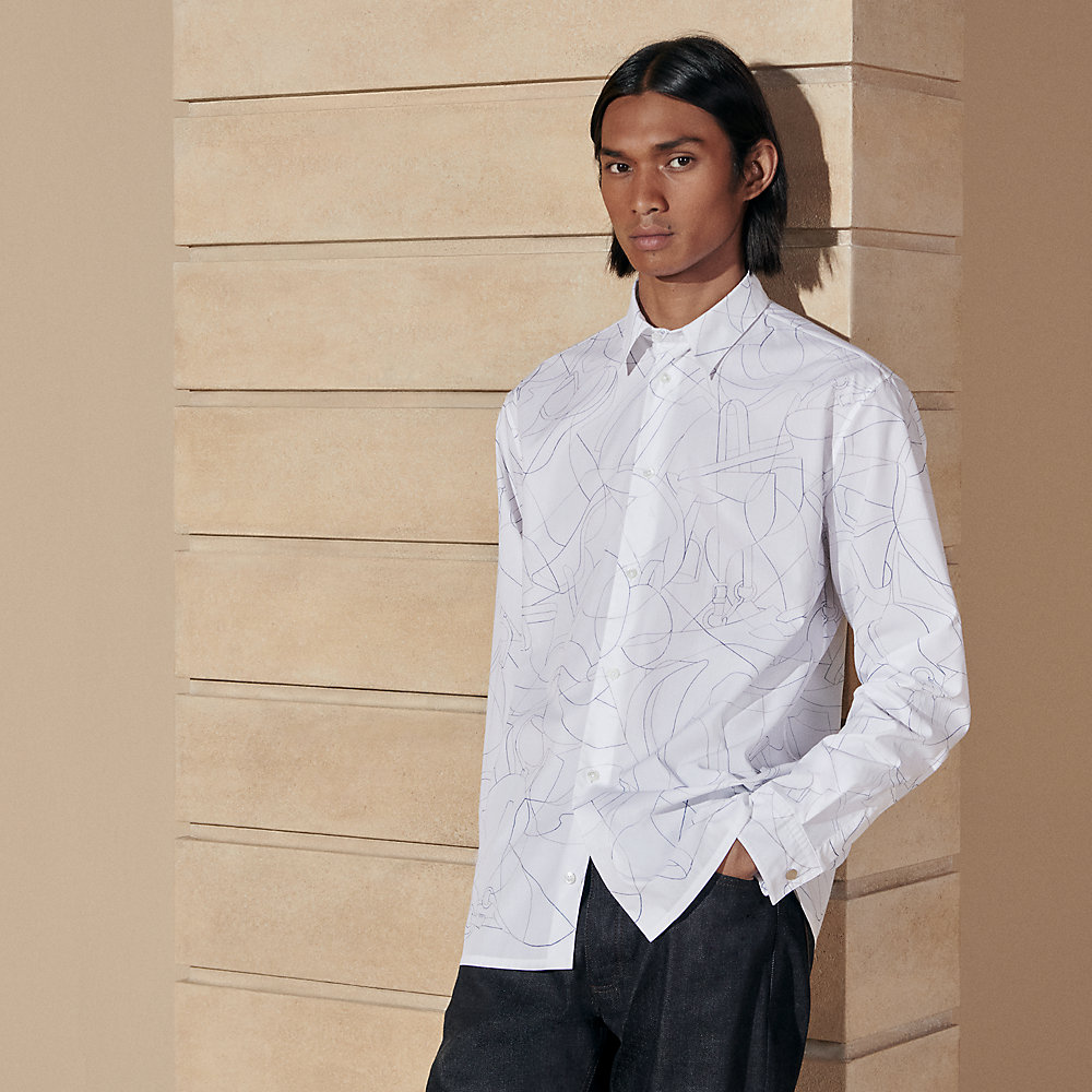 "Selles en Fragments Finesse" sporty fit shirt | Hermès Portugal