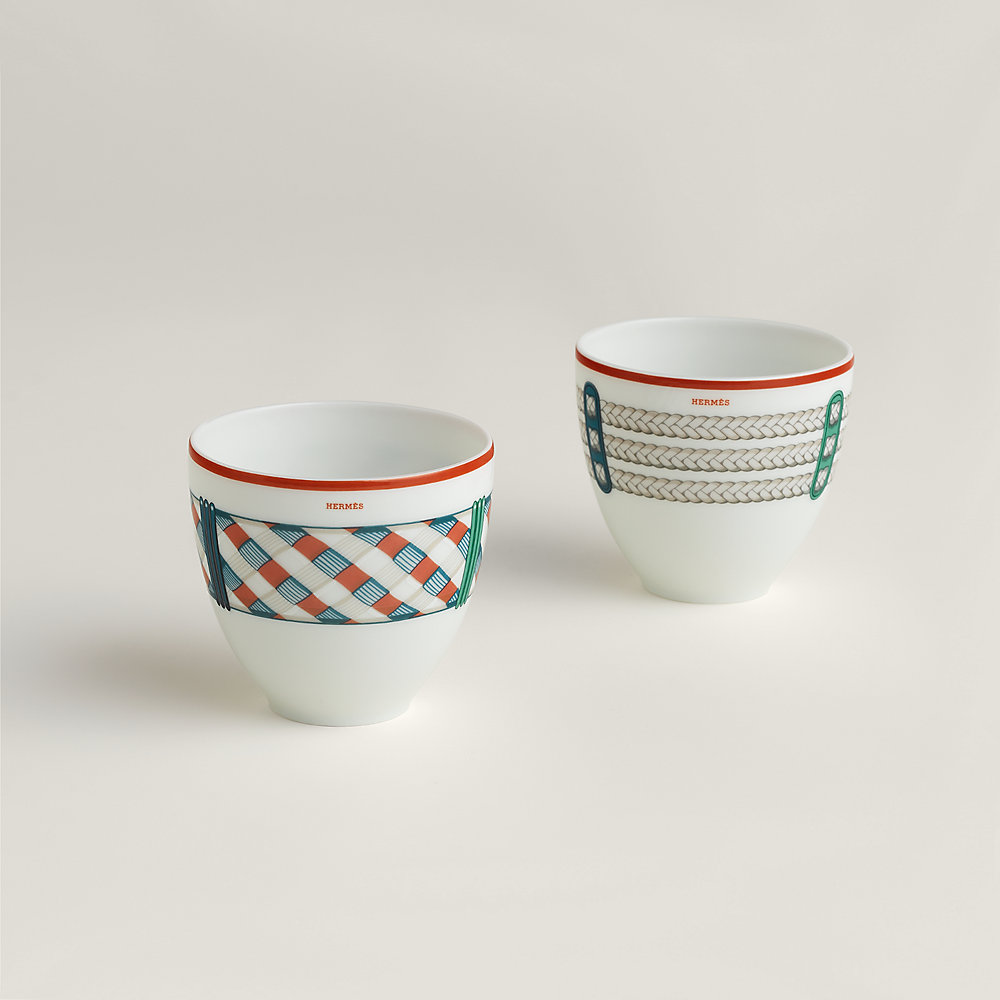 Set mit 2 Bechern Tressages Équestres, kleines Modell | Hermès Deutschland