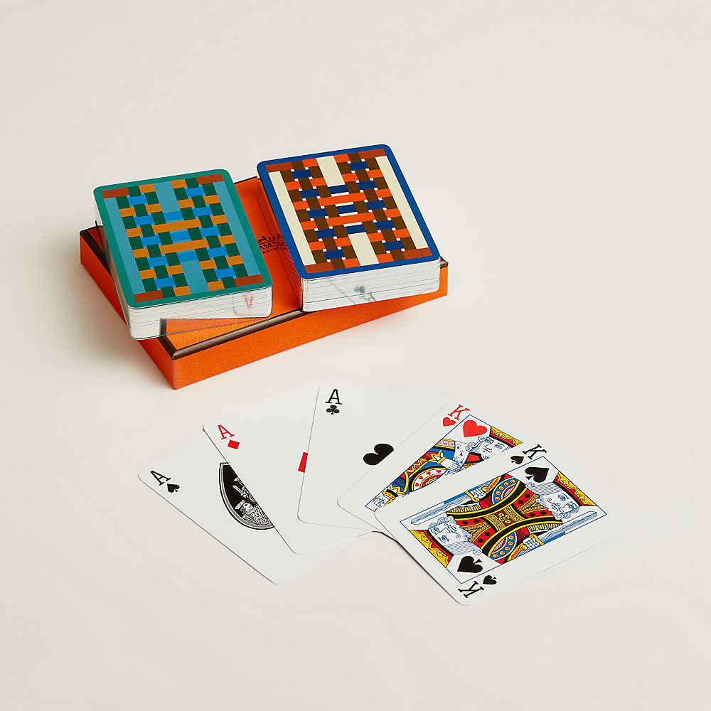 Set of 2 H Tissage poker playing cards | Hermès Australia
