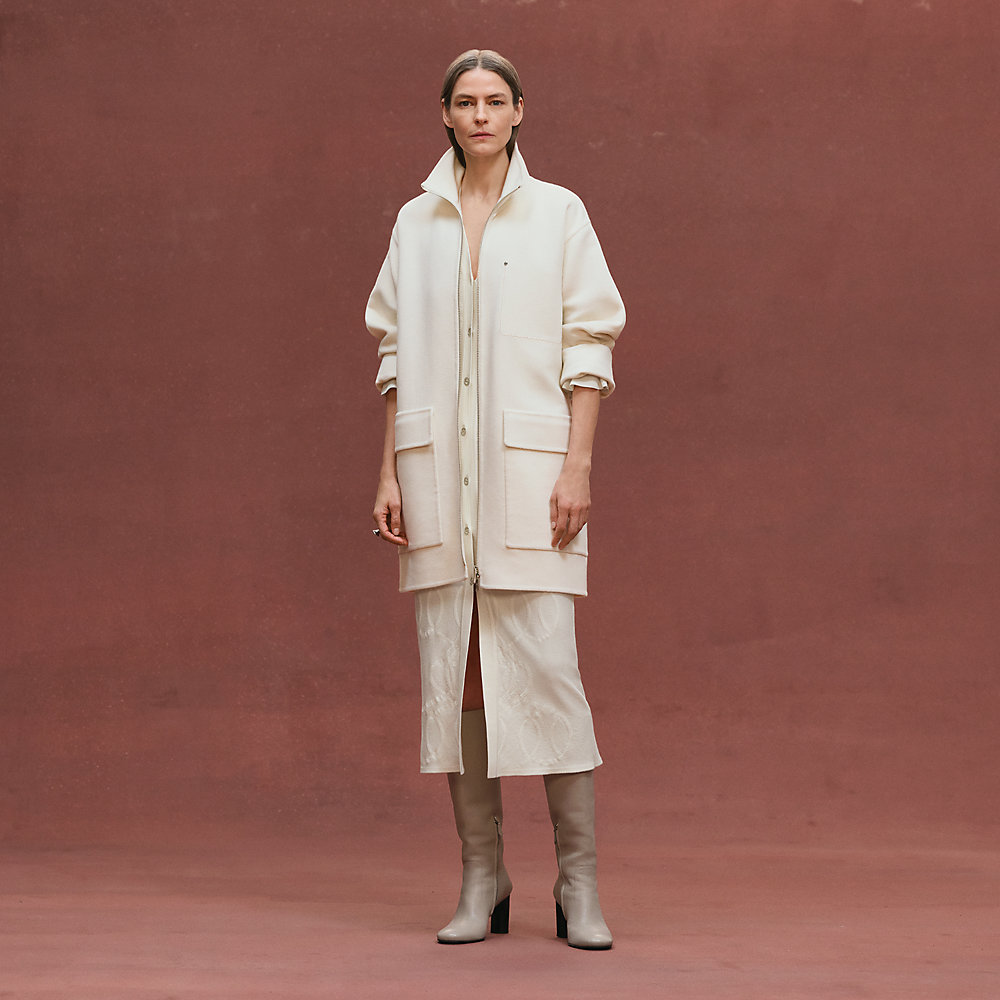 Short coat - White | Hermès UK