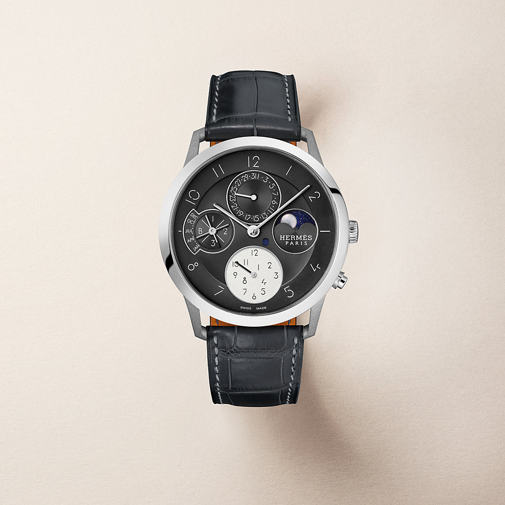 Slim d'Hermes Quantieme Perpetuel watch, 39.5 mm | Hermès UK