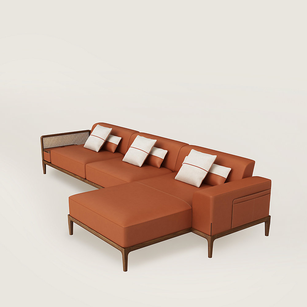 Sofa Sellier 2 places avec méridienne | Hermès Canada