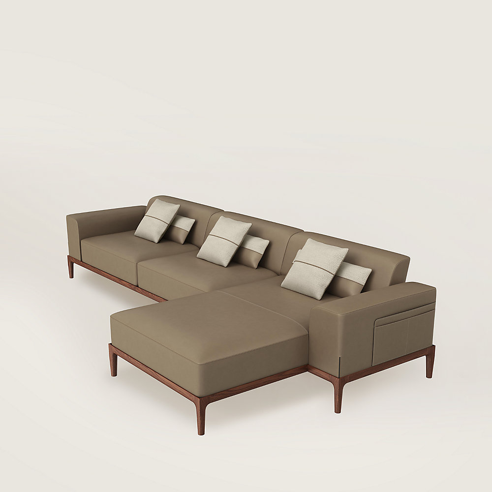 Sofa Sellier 2-seater with chaise lounge | Hermès UK