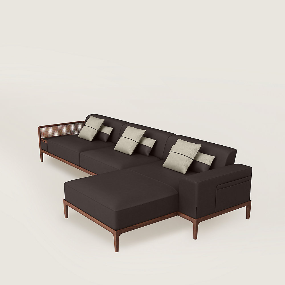 Sofa Sellier 2-seater with chaise lounge | Hermès UK
