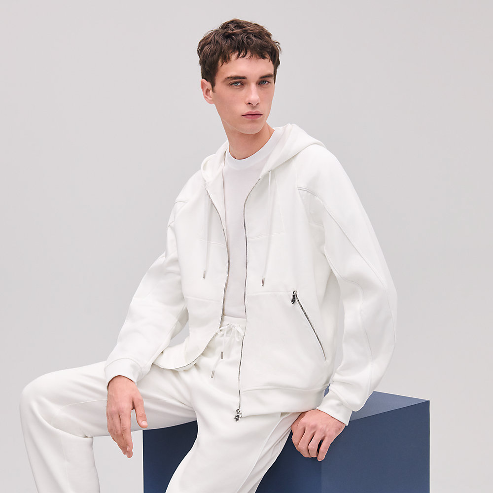 Sport capsule zipped hooded sweater | Hermès Australia