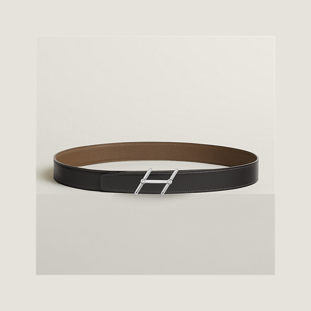 Swing belt buckle & Reversible leather strap 32 mm | Hermès Canada