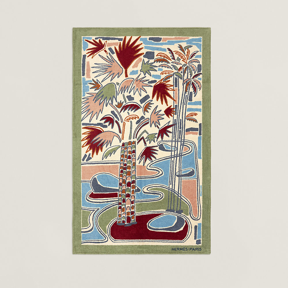 Tapis de plage Palm Tree - Vert | Hermès Belgique